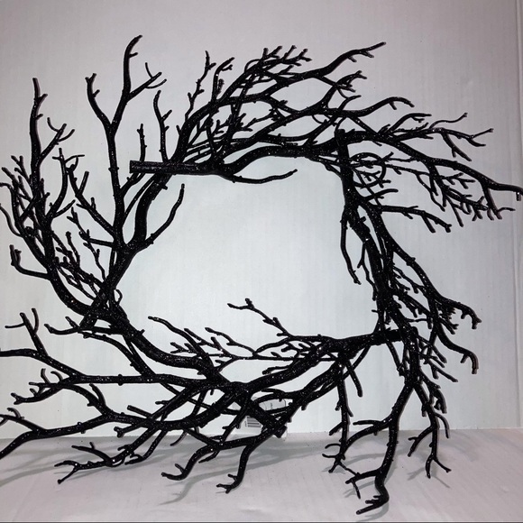 Holiday | Halloween Black Twig Wreath | Poshmark